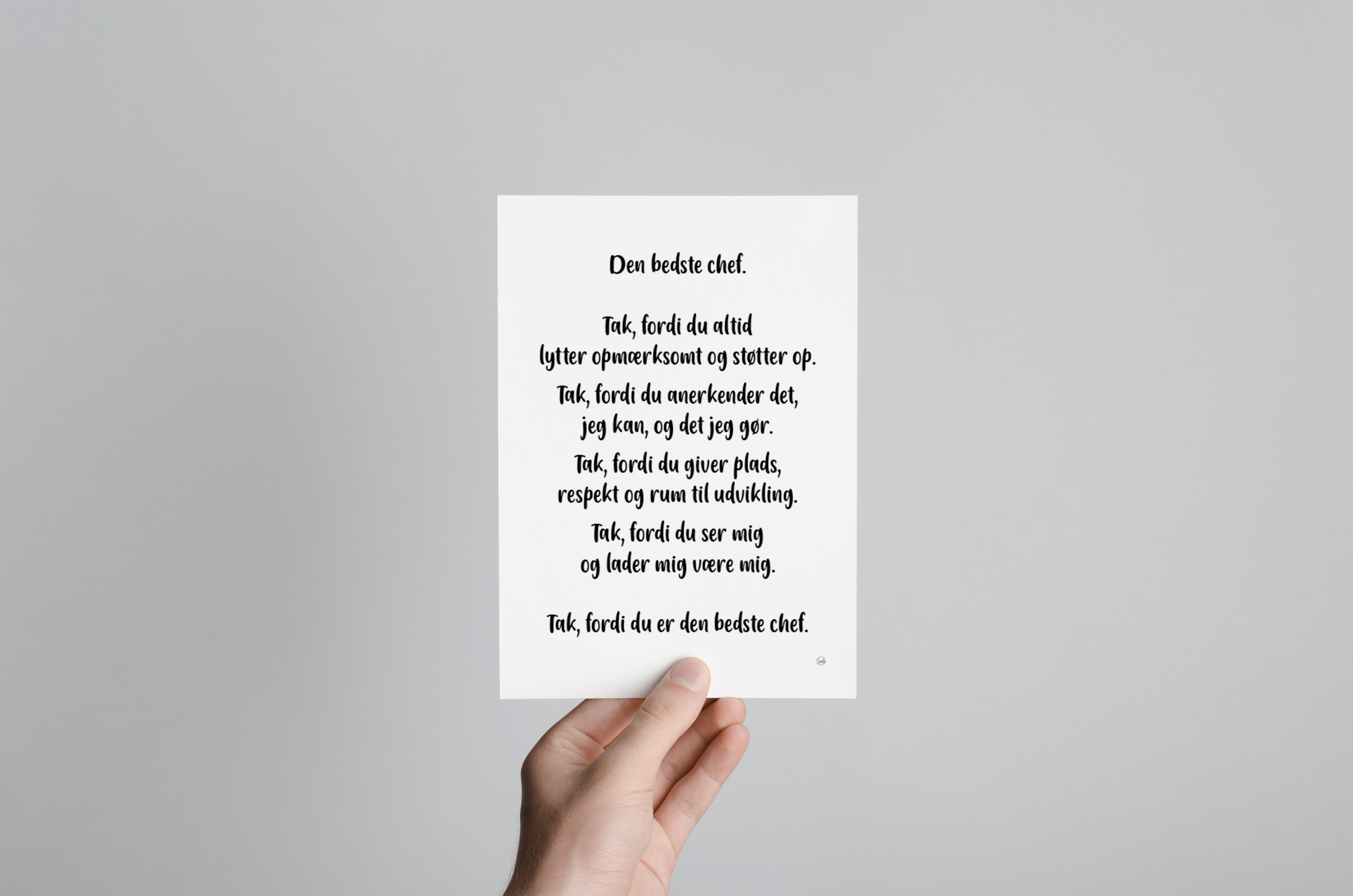 Den bedste chef (A5) - Kort - StiLia ApS